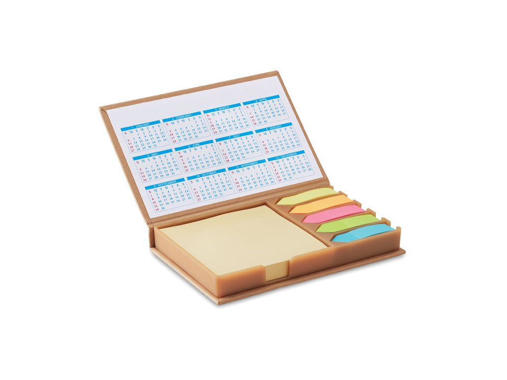 Set notas adhesivas Memocalendar papel calendario integrado
