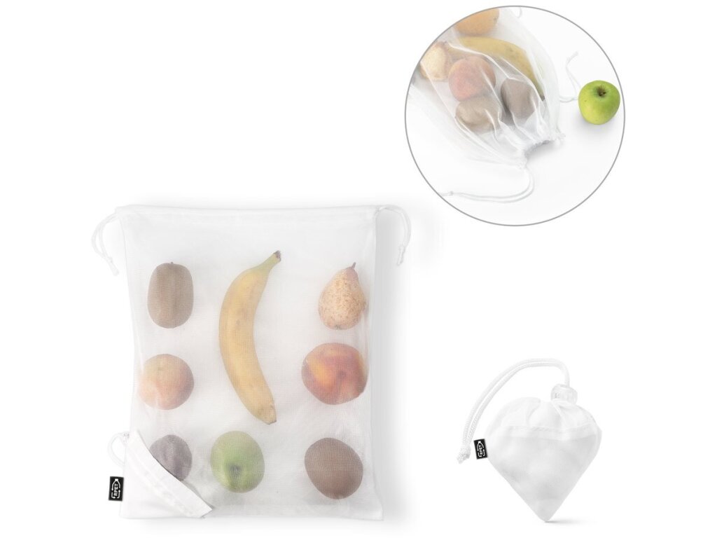Bolsa plegable con rPET de malla impresas | Desde 0,99€