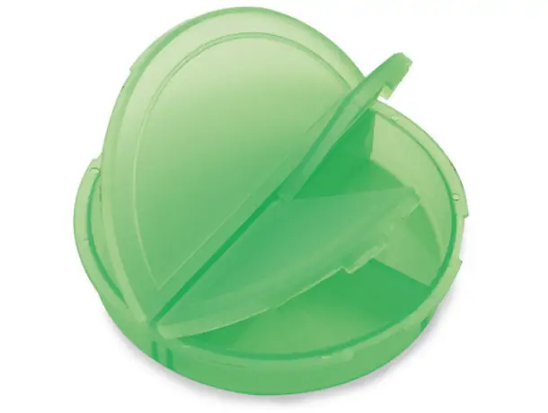 Pastillero Flosil redondo tres compartimentos libre BPA