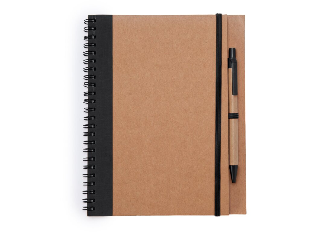 Libreta Alani espiral personalizada con bolígrafo incluido