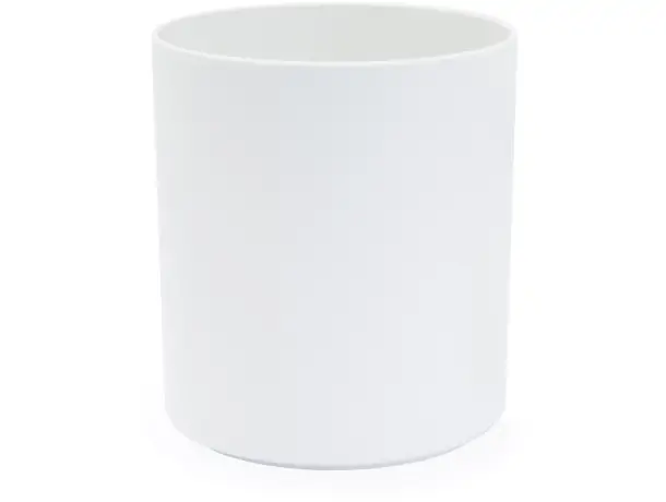 Taza Parcha PLA 350ml blanca sostenible acabado ergonómico
