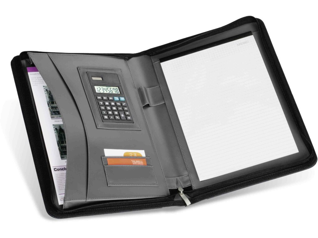Carpeta Lenvox DIN A4 calculadora solar 8 dígitos