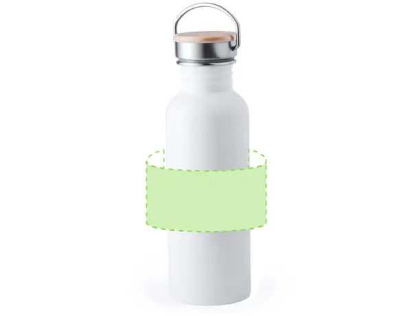 Bidón Tulman 800 ml acero inoxidable asa plegable bambú