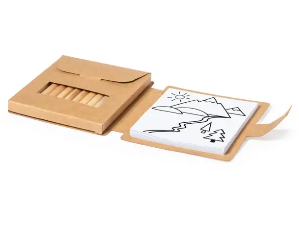 Set Lauglin cartón reciclado con 12 lápices de madera
