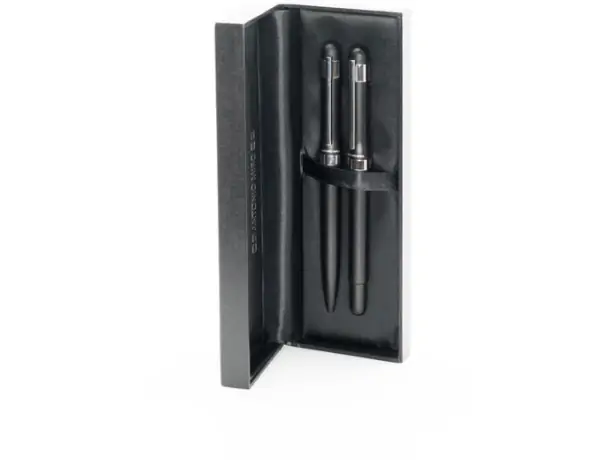 Set Nilka Antonio Miró roller bolígrafo metal negro azul