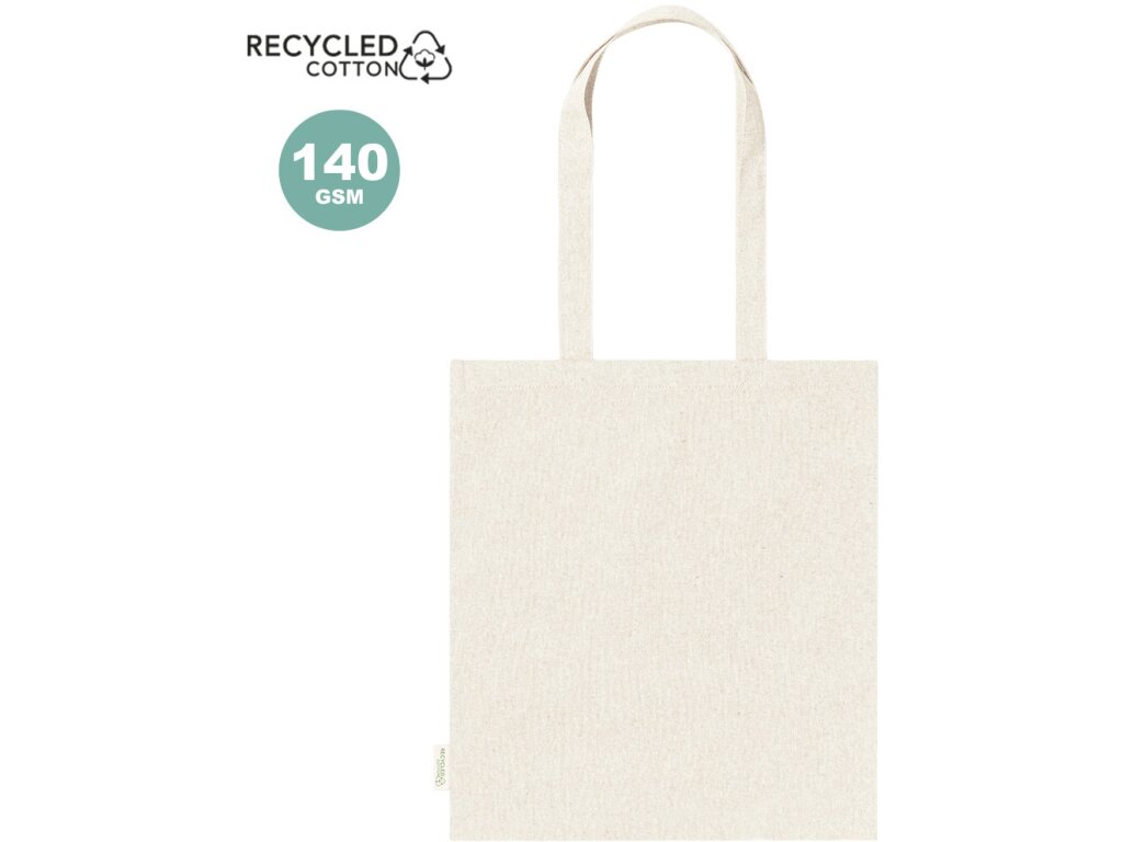 Bolsa Rassel algodón reciclado asas largas con logo