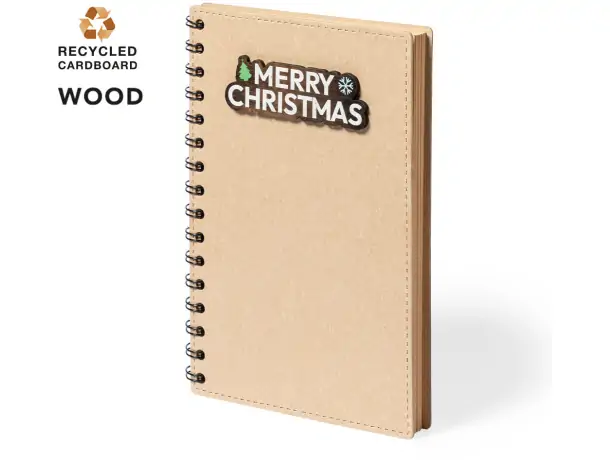Libreta Noylax navideña espiral 80 hojas cartón reciclado