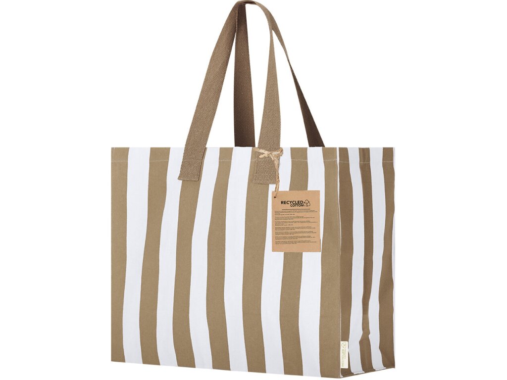 Bolsa Marylis algodón reciclado RPET con diseño rayas