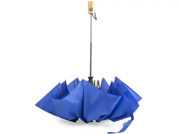 Paraguas plegable Keitty con bambú para empresas RPET